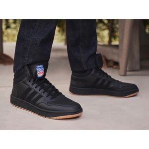adidas | Shoes | Mens Adidas Hoops 3 Mid Hightop Sneaker In Black Nwt ...